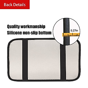 Miytsya Four Seasons Universal Armrest Box Mat, Fiber Leather Embossing, Waterproof, Car Armrest Seat Cover (Red)