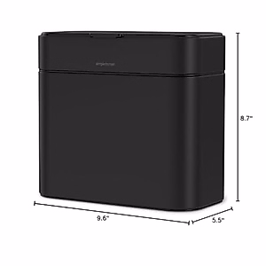 simplehuman Compost Caddy, Detachable and Countertop Bin, 4 Liter / 1.06 Gallon, Matte Black