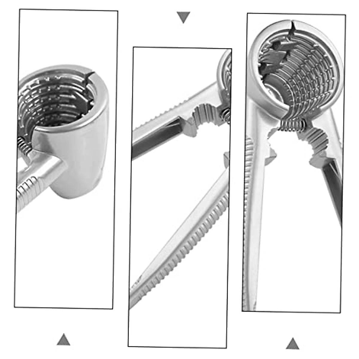 Multipurpose Tool 1pc Walnut Pine Cone Clip Walnut Shell Opener Walnut Pliers Seafood Crab Tongs Shell Shucker Household Nut Nut Opener Silver Aluminum Alloy Peeler Pecans