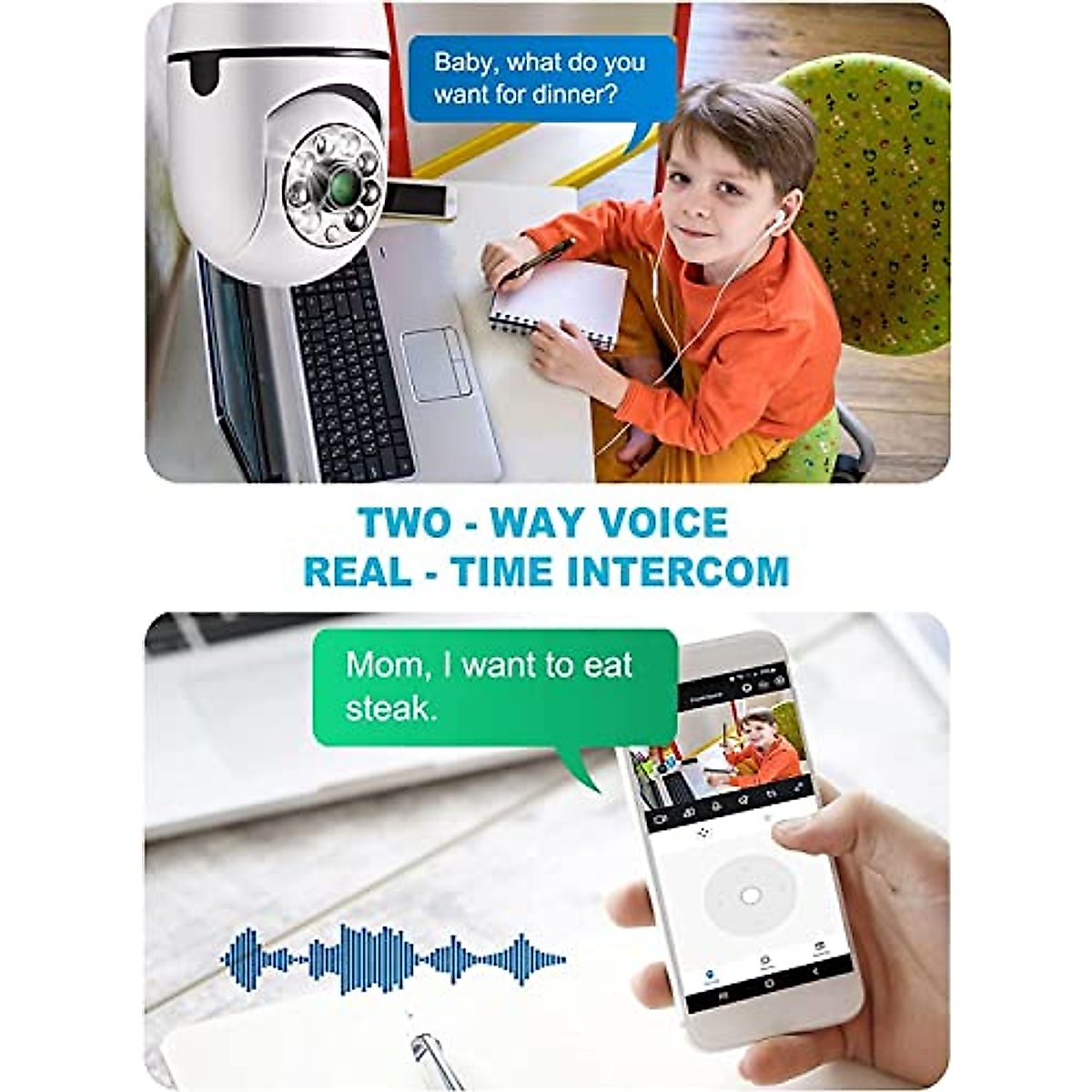 Light Bulb Security Camera, 1080P 2.4GHz WiFi Home Security Camera, 360° Surveillance Cam with Motion Detection Alarm Night Vision Light Socket Security Camera