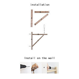 PRIADE Wall Mounted Wood Bracket for Hanging Sconce Pendant Lamp Kits, Planters, Lanterns, Wind Chimes, 12 Inch Floating Shelves Bracket, Set of 2 (Burlywood)