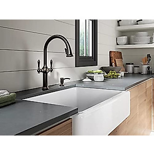 KOHLER K-R24937-SD-VS Neuhaus Pull Down Kitchen Faucet, 2-Spray Faucet, Kitchen Sink Faucet with Pull Down Sprayer in Vibrant Stainless