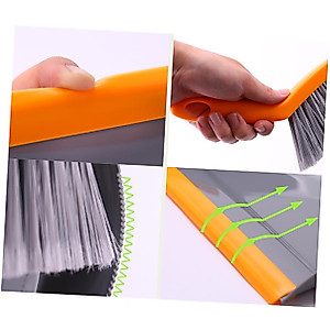 SOESFOUFU Mini Cleaner Mini Cleaning Brush Desktop Cleaning Brush Cleaner Pet Cage Waste Cleaning Tool Table Crumb Brush Mini Broom and Dustpan Keyboard Cleaning Brush Cleaning Tools Orange