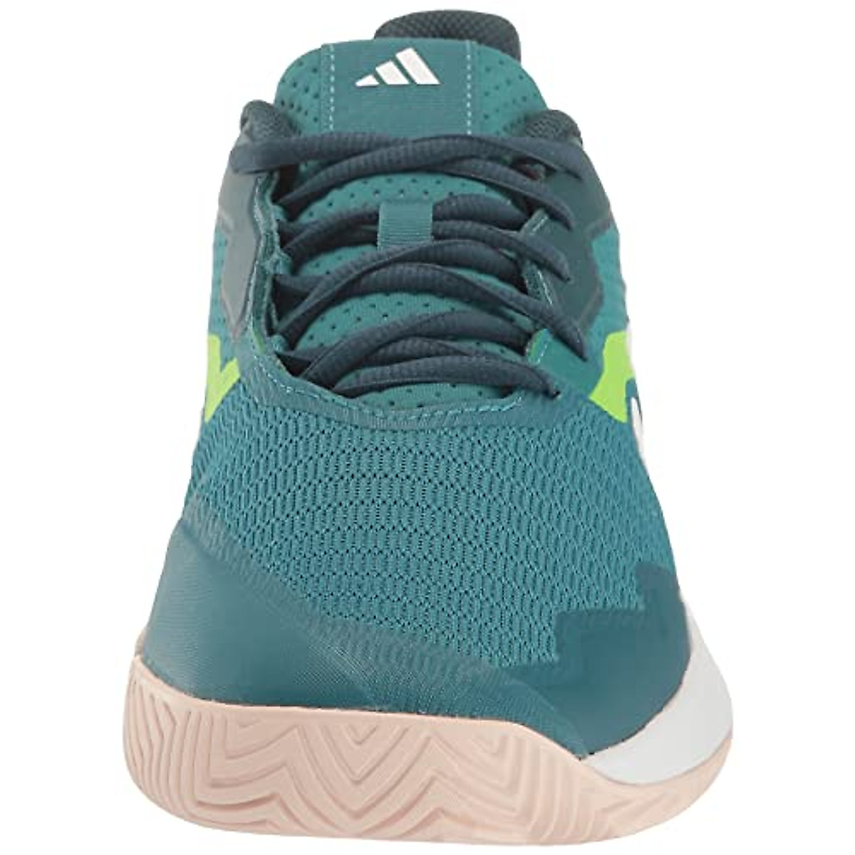 adidas Women's Court Jam Control Sneaker, Arctic Fusion/White/Lucid Lemon, 8