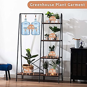 YOUDENOVA Clothing Rack with Bottom Shelve, Industrial Garment Rack with 3 Mesh Shelves, Freestanding Closet Heavy Duty with 2 Fabric Storage Boxes