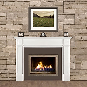 Pearl Mantels 540-48 Marshall Fireplace, 48-Inch, White Paint Mantel Surround, Opening Width