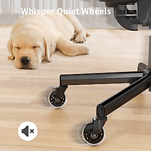 NOBLEWELL Office Chair Caster Wheels, Set of 5 Universal Chair Wheels, Replacement Rubber Chair Casters for Hardwood Floors and Carpet, Smooth & Safe Swivel Chair Casters