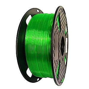 Translucent Green PETG Filament 1.75 mm 1KG 3D Printer Filament 2.2LBS Spool 3D Printing Materials Fit Most FDM Printer Easy to Print CC3D Grass Green Color