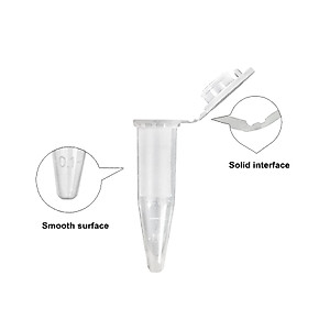 XHBTS 30 Pcs Centrifuge Tubes Bottom Tip Clear Plastic Test Tube Vials 0.2mL 0.5ML 1.5ML