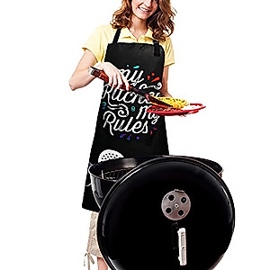 Sosolong Adjustable Waterproof Apron, Apron with 2 Pockets Cooking Kitchen Aprons for Women Men Chef, Adult Gifts