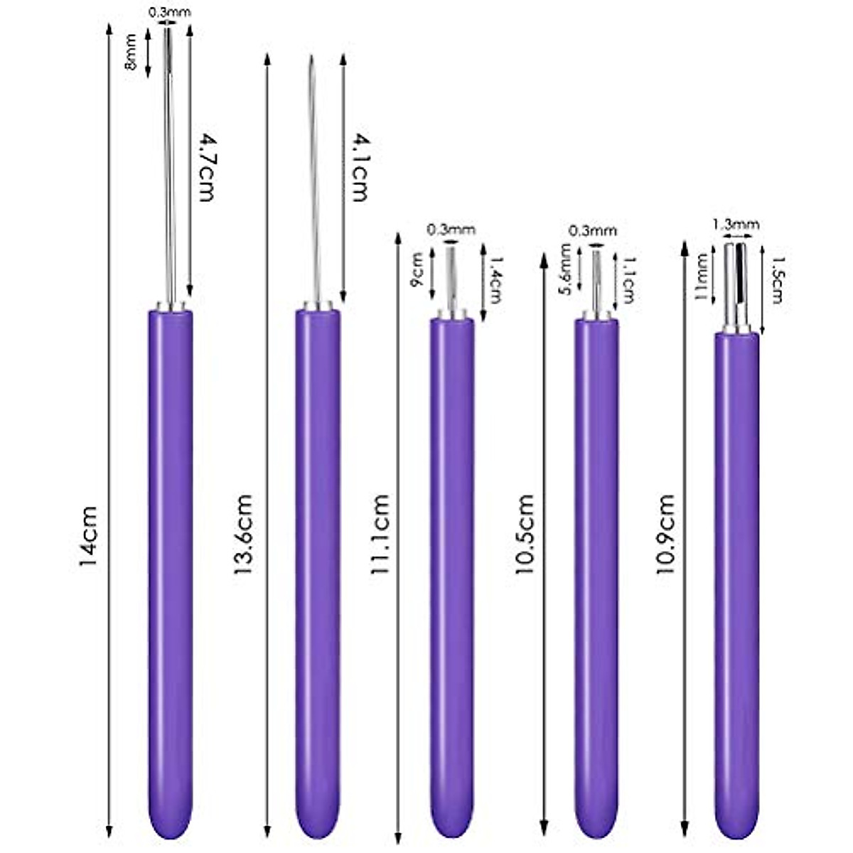 12 Pack Paper Quilling Tools Slotted Kit, Different Sizes Rolling Curling Quilling Needle Pen Curling Coach Paper Cardmaking Project Tools Set