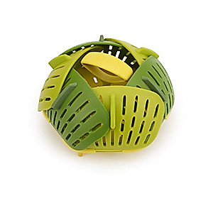 Joseph Joseph Bloom Folding Steamer Basket for Vegetables, Green