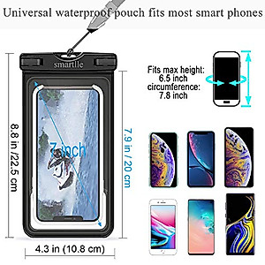 Floating Waterproof Phone Pouch/Holder, Universal Waterproof Case Dry bag Underwater for iPhone 13 12 11 Pro Max XR,XS, 8,7,6 Plus,SE, Samsung Galaxy S22 21 10 9/A/J/Note, 7”, Beach Water Pool -2 Pack