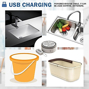 Portable Washing Machine, VSFAMLAD Mini Turbo Washing Machine USB Powered 3 Timing Modes Portable Washer, Suitable for Home, Business, Travel, College Room, RVApartment (Purple)