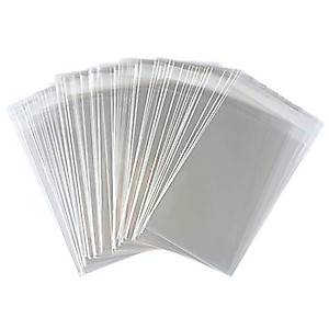 FUNNYARD Self Adhesive Bag 100 PCS 4 x 6 Inch Clear Resealable Cellophane Bags Party Favor Self Sealing Treat Bags for Cookie Bakery Soap