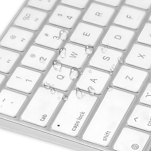 ProElife Keyboard Cover Skin for 2024 Magic Keyboard with Touch ID and Numeric Keypad (A3119) Ultra-Thin Silicon Protector (4 Keys ON The Left of Space BAR) (Transparent)