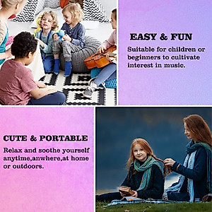 Kalimba Thumb Piano 17 Keys, Portable Mbira Finger Piano, Easy to Learn Musical Instrument Gift for Kids and Adult Beginners, Brown1