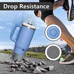 WUQID 2 Pack Bling Silicone Boot Compatible with Stanley Quencher Adventure 40oz & Stanley IceFlow 20oz 30oz, Reduces Dents Protective Water Bottle Bottom Cover Sleeve Compatible with Stanley Tumbler