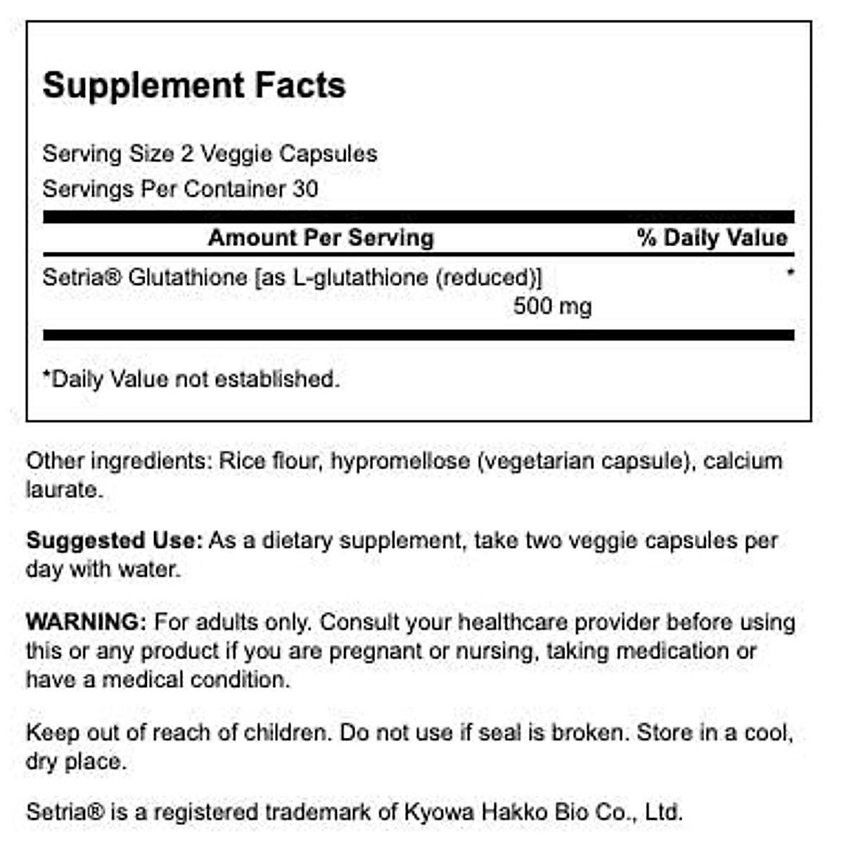 Swanson Ultra- L-Glutathione 250mg 60 Veg Caps