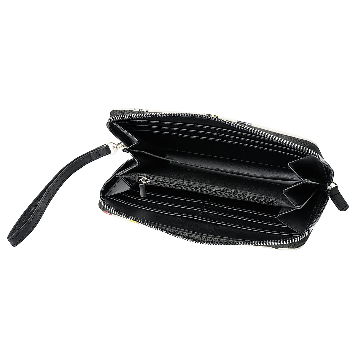 Disney Wallet Wristlet Zip Clutch Faux Leather (Minnie Mouse Cream)