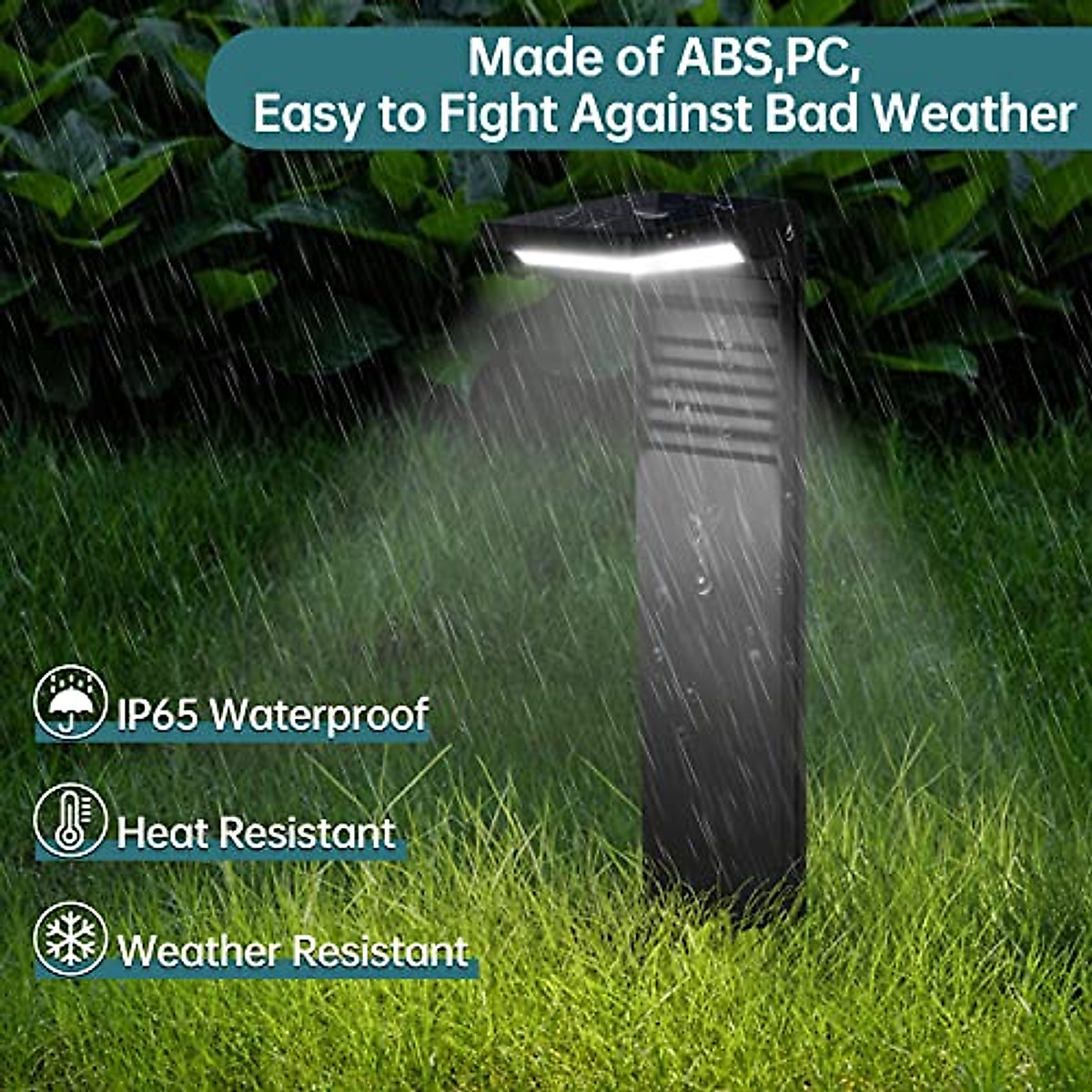 Solar Pathway Lights,2 Pack Solar Path Lights with 2 Modes Bright White Lights Outdoor Waterproof Solar Landscape Lights Solar Powered for Yard,Driveway,Sidewalk,Lawn,Garden