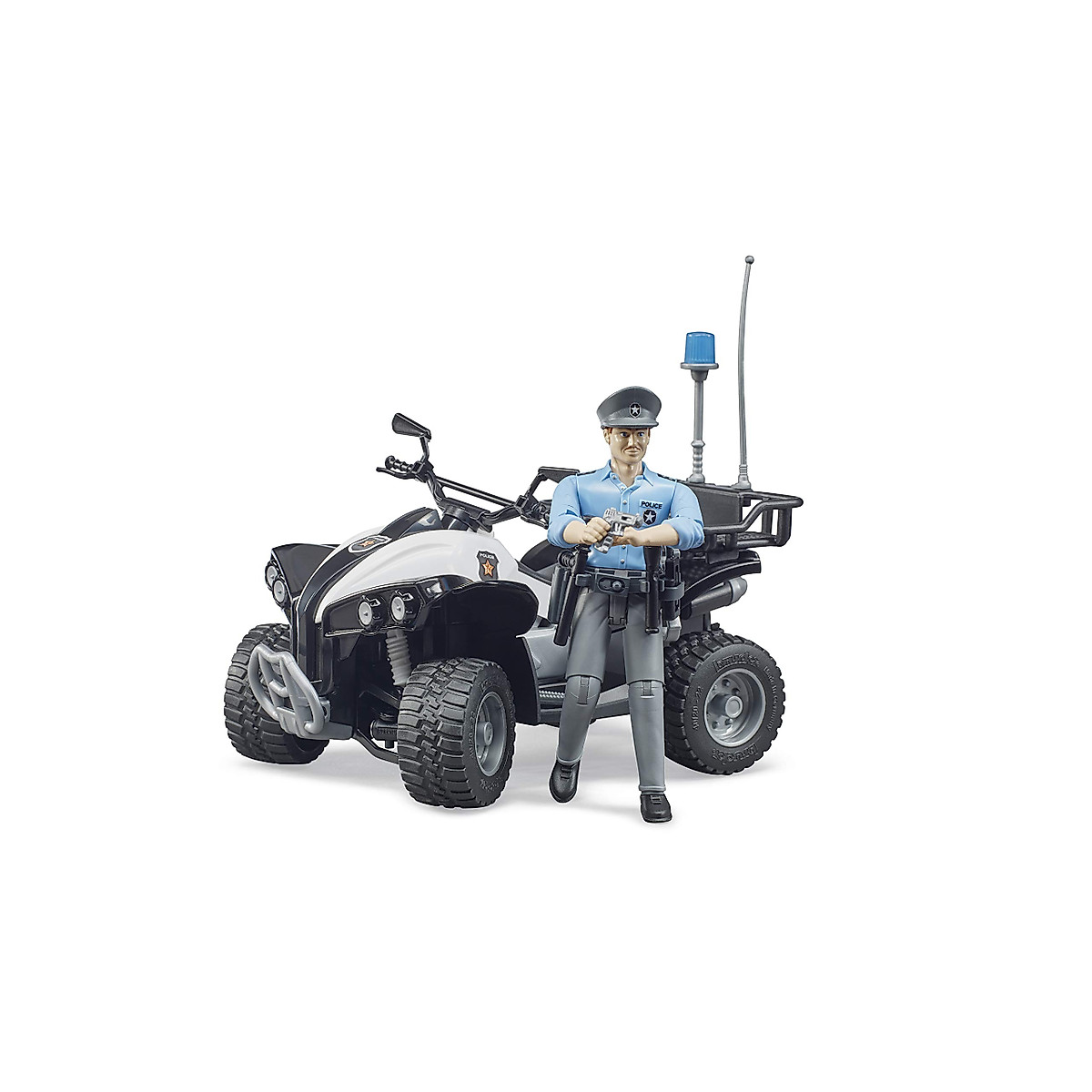 Bruder 63011 Police Quad w Light Skin Policeman and Accessories