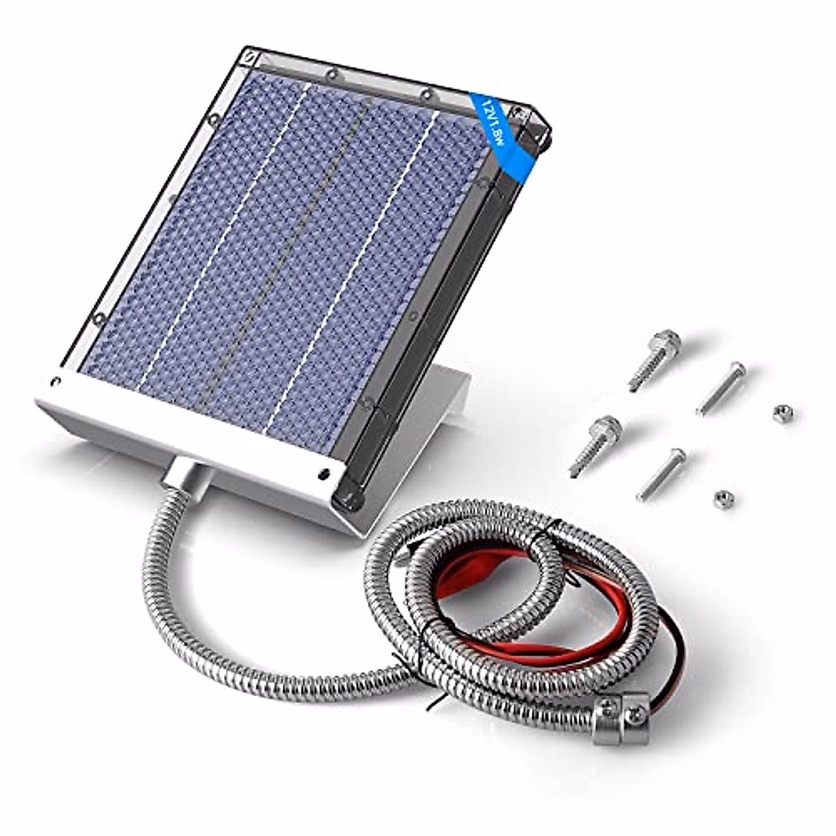 Solar Panel for Deer Feeder 12V Waterproof Outdoor Small Solar Battery Charger with an Adjustable Bracket Alligator Clip 12 Volt Deer Feeder Solar Panel
