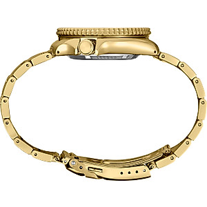 SEIKO SRPK20 Automatic Watch for Men - 5 Sports Collection - Men's Sport Watch with Stainless Steel Gold Finish, Blue Dial - Water-Resistant 100M