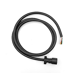 High Soar 8 ft Heavy Duty 7 Way Plug Inline Trailer Cord Trailer Connector Cable Wiring Harness Weatherproof Corrosion Resistant for Campers Caravans RV Food Vans