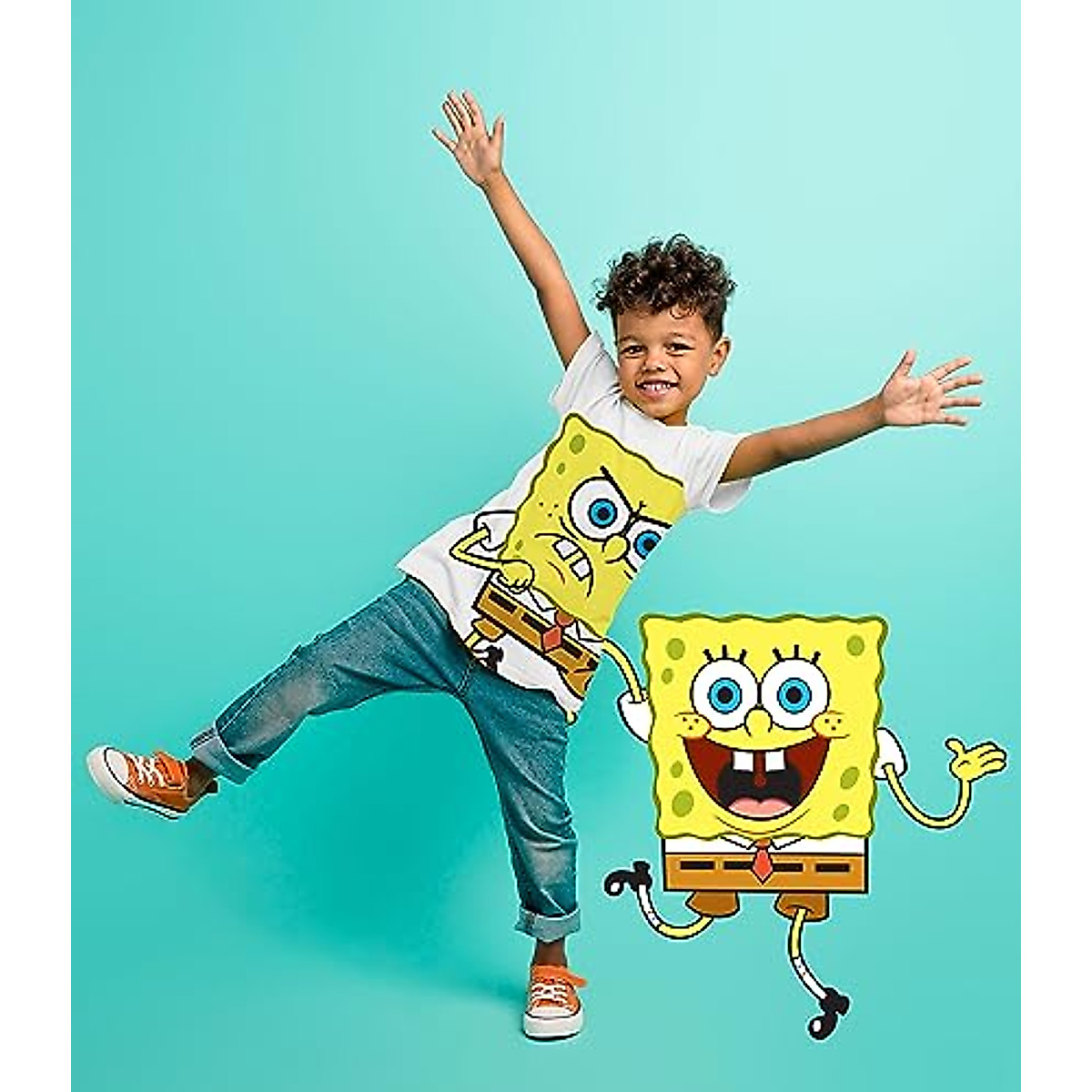 Nickelodeon Spongebob Square Pants Shirts for Boys (3-Pack) KidsGraphic Tshirt for Toddler & Up - 10 Wh/Bk/YEL SS