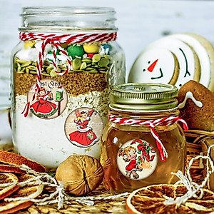 Vintage Christmas Stickers-500pcs Traditional Christmas Round Labels 1 inch Vintage Style Merry Christmas Stickers for Kids