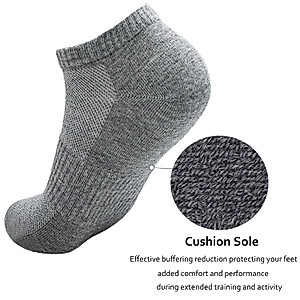 Luriesal Women's Cushioned No Show Socks Athletic Cotton Short Socks Arch Support Mesh Ankle Socks 6 Pairs