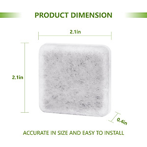 TOGGATH Pet Water Fountain Charcoal Replacement Filters Compatible with Petmate Replendish Mason Gravity Waterers, Automatic Water Dispenser for Dog Cat Water Bowl Filters(6 Pack)