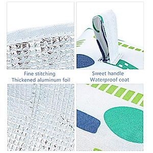 Pack-of-4 Insulated Food Cover Foldable Thermal Food Covers Aluminum Foil Keep Food Warm, Keep Bugs and Dust Isolated, Waterproof Coat, 3 Sizes: 50cm,35cm,20cm