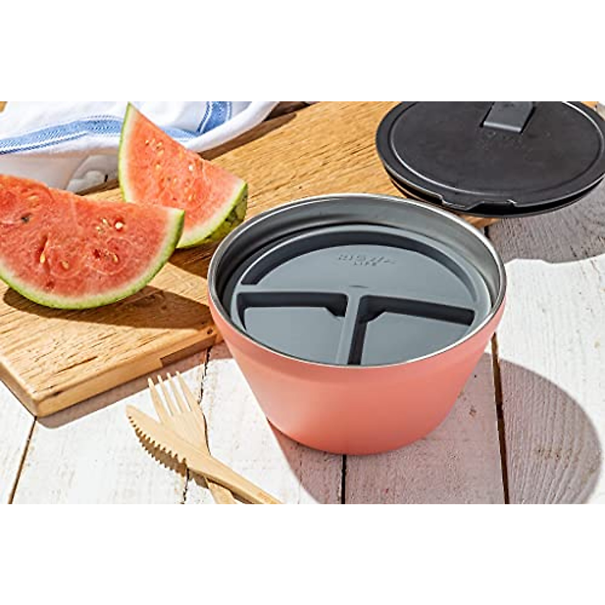 RIGWA LIFE |Custom Removable Inserts for RIGWA Food Containers | Meal Prep Bowls | Divided Food Storage Containers with Lids | Divide & Conquer (Set of 2) |