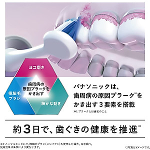 Panasonic EW-DL58-W Doltz Standard Model 3 Modes Bluetooth Electric Toothbrush White AC100-240V Shipped from Japan Released in 2022