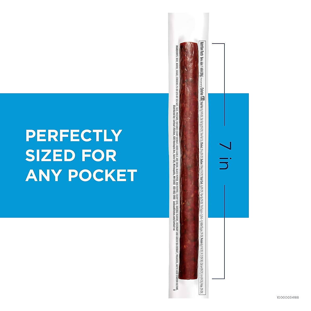 Lorissa’s Kitchen Grass-Fed Beef Jerky Meat Snack Sticks - Keto Friendly Snacks, Gluten Free, No Added Nitrites or Nitrates, Original Flavor, 1 oz. Pack of 24