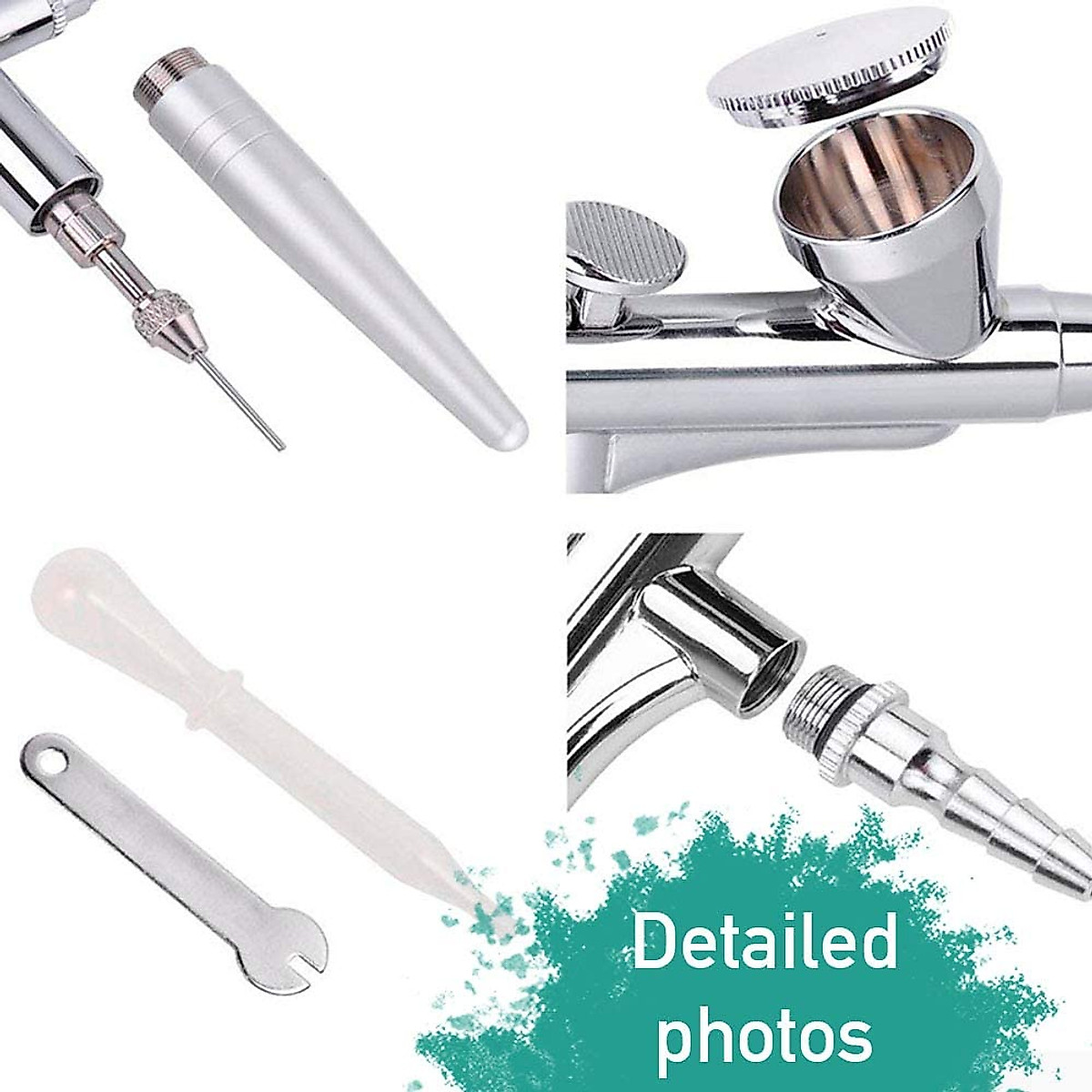 Portable Airbrush Gun Gravity Feed Nails Air Brush Medium Pen Gun Paint Oxygen Spray Misting Tool Silk Portable Airbrush Makeup Kit