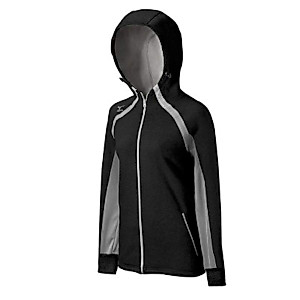 Mizuno Women's Osaka Hoody, XX-Large, Black/Silver