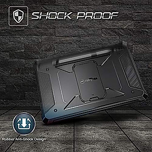 Fintie Case for Samsung Galaxy Tab S8/Tab S7 11 Inch (Model SM-X700/X706/T870/T875/T876), Tuatara Rugged Unibody Hybrid Full Protective Bumper Kickstand Cover Built-in Screen Protector, Black