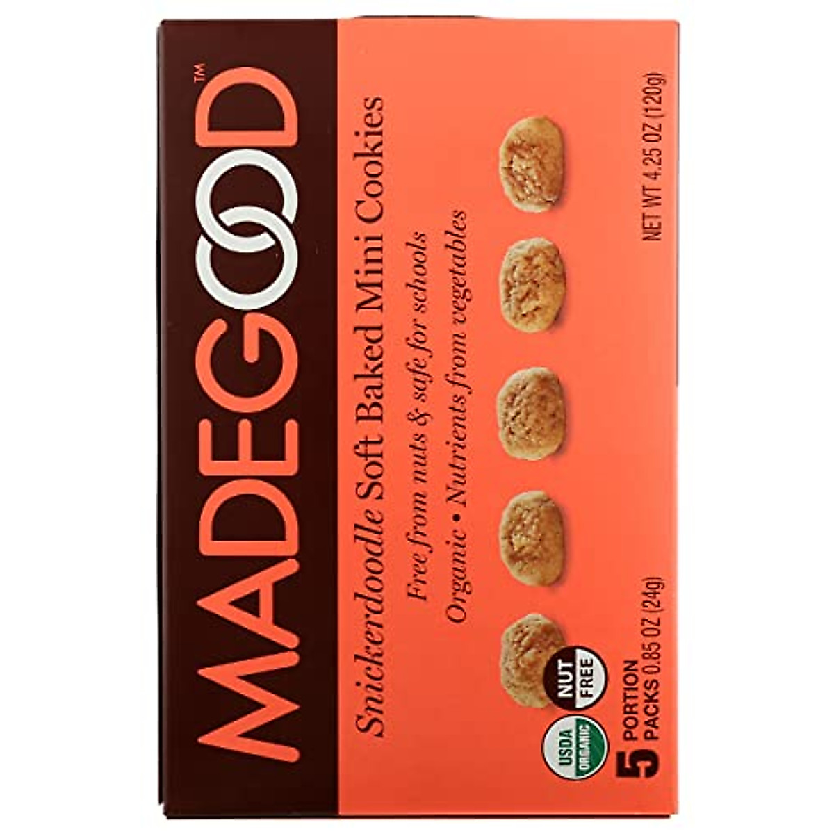 MADEGOOD Organic Soft Baked Mini Snickerdoodle Cookies, 4.25 OZ
