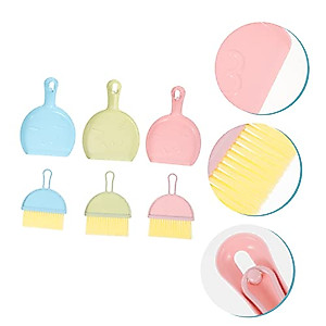 balacoo 15 Sets Hamster Cleaning Broom pan and Brush pet pan Hamster cage Dustpan Tabletop Brush Mini pan car Cleaning Accessories Hamster Accessories Kid Broom pp Rabbit Child Chinchilla