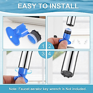 uxcell 2Pcs Faucet Aerator, 16.5mm Flow Restrictor Insert Faucet Aerators Replacement Parts Sink Faucet Flow Restrictor for Bathroom Kitchen, Blue