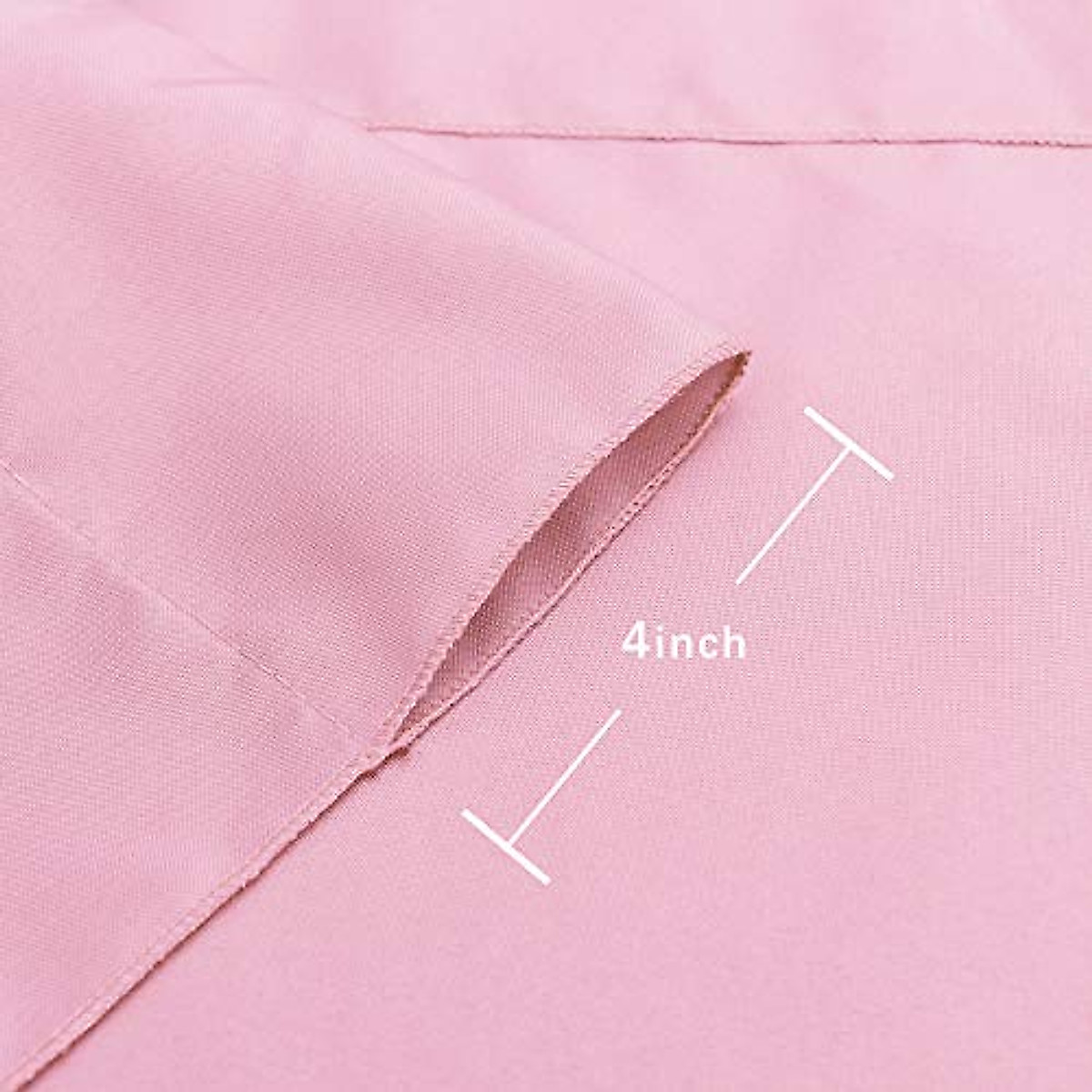 Hiasan Pink Backdrop Curtains for Parties, Polyester Photography Backdrop Drapes for Baby Shower, Wedding Decorations, 5ftx10ft, Set of 2 Panels