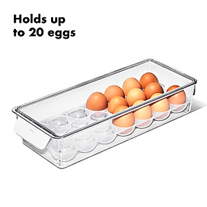 OXO Good Grips Fridge Egg Holder with Removable Tray and Lid