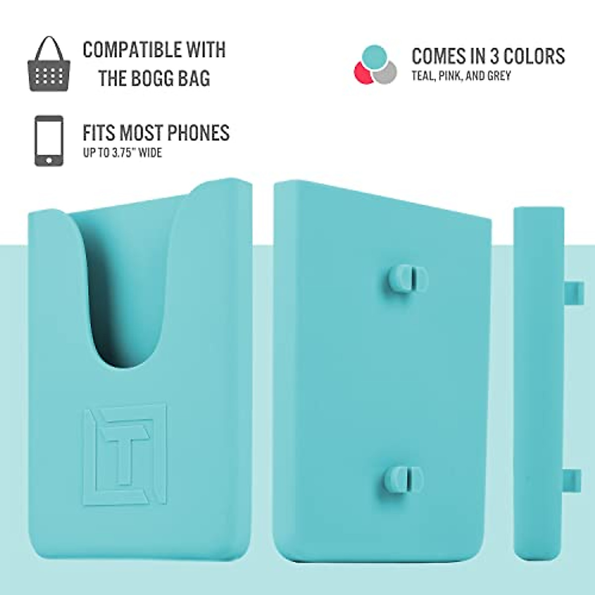 Tributary Brands - Phone Holder Compatible with Bogg Bag - Universal and Made of Silicone Teal