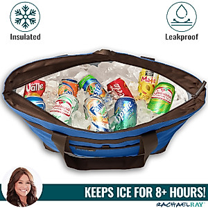 Rachael Ray Jumbo Chillout Insulated Tote Bag, Extra Large, Blue