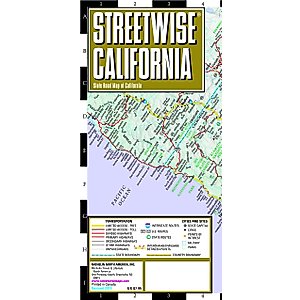 Streetwise California Map: Laminated State Road Map of California