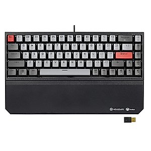 Hexgears PowerBlade X1 Pro Wireless Mechanical Keyboard, 3-Mode Connectivity, 65% Gaming Keyboard, Double-Shot PBT Pudding Keycaps, Hot-Swappable Kailh Box Switches, N-Key Rollover, Wrist Rest
