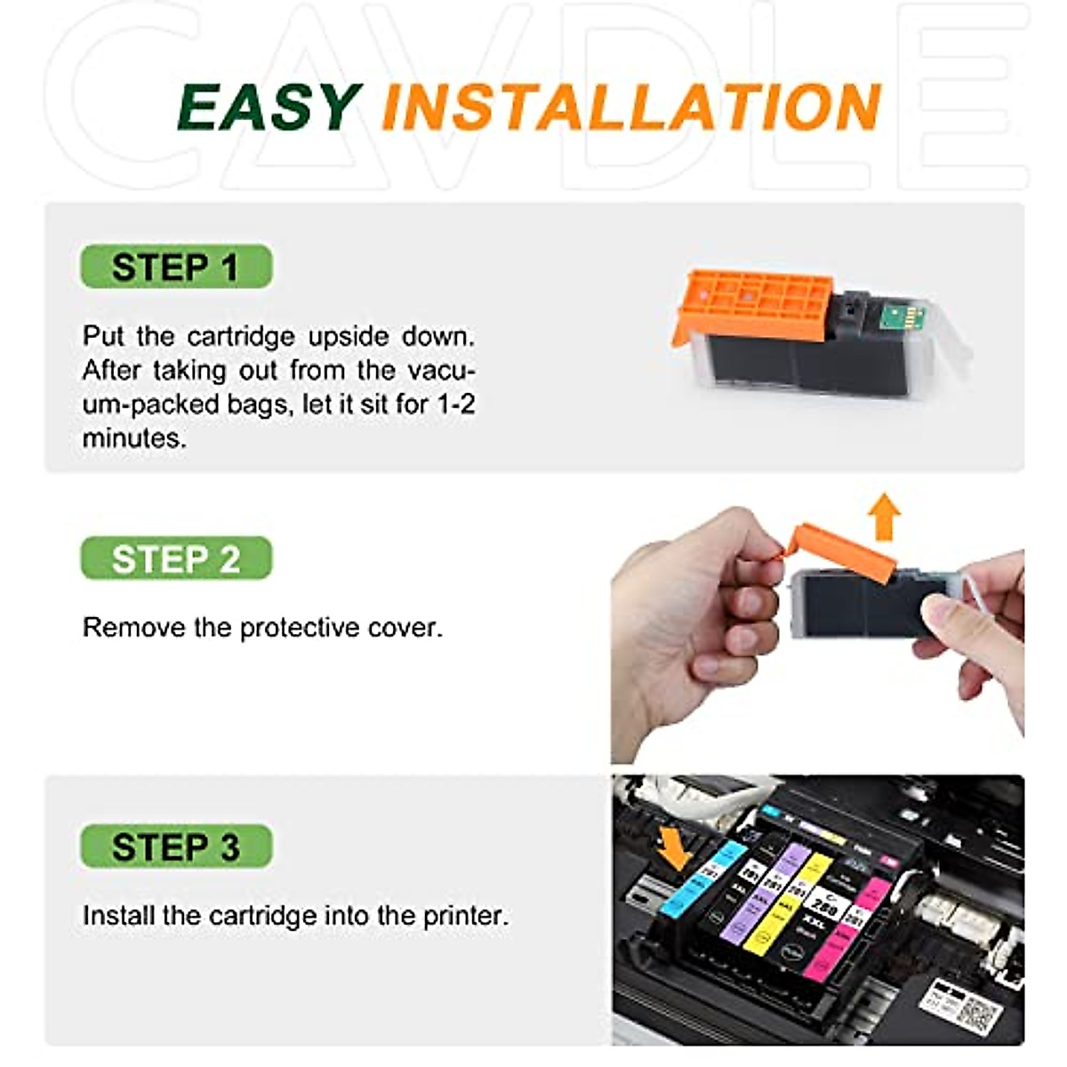 CAVDLE PGI280XXL Compatible Ink Cartridges Replacement for Canon 280 281 XXL Ink Cartridge Works with Canon PIXMA TR8520 TR8620 TS6220 TS6320 TR7520 TS6120 TS9120 TS8120 Color Set - 7 Packs